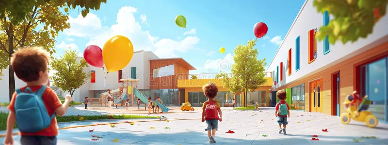 Children Go To School in the First Grade. Selective Focus Stock Image ...