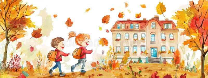 Children Go To School in the First Grade. Selective Focus Stock Image ...