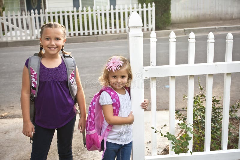 Children Going to School stock image. Image of american - 16948999