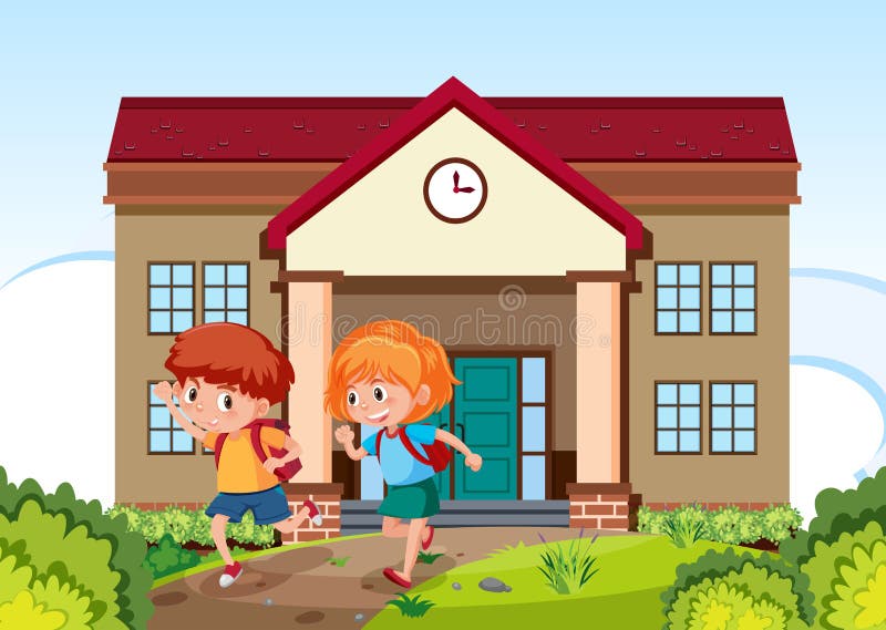 Girl Going Home School Stock Illustrations – 126 Girl Going Home School ...
