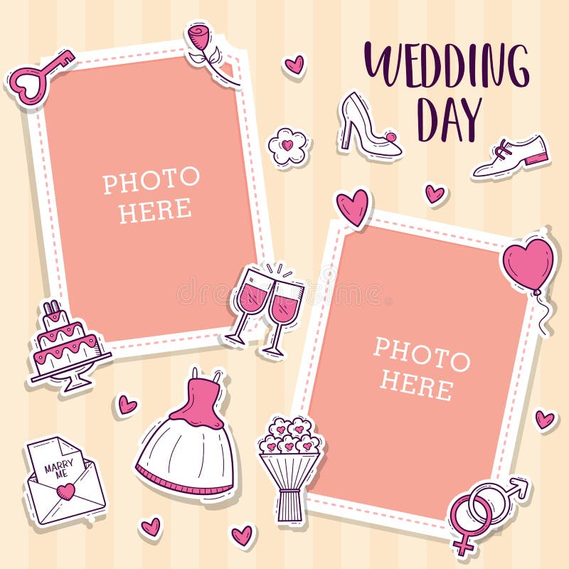 Wedding Photo Frames with Cute Object on Wedding Party Equipments ...