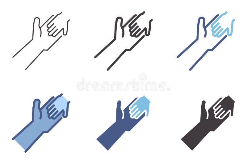 Children Hand on Adult Hand Icon. Parent and Child Stock Vector ...