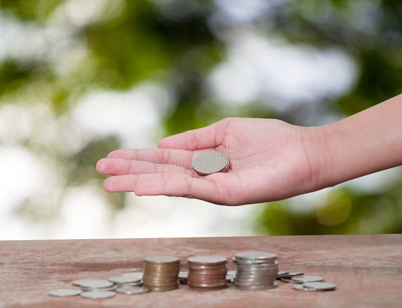 Children Hand Saving Money Bokeh Background Stock Photo - Image of ...