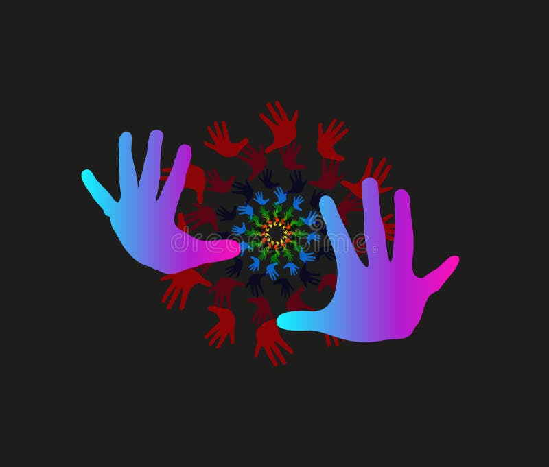 Children Hands As Symbol of Team Work, Innovation, Unity. Stock ...