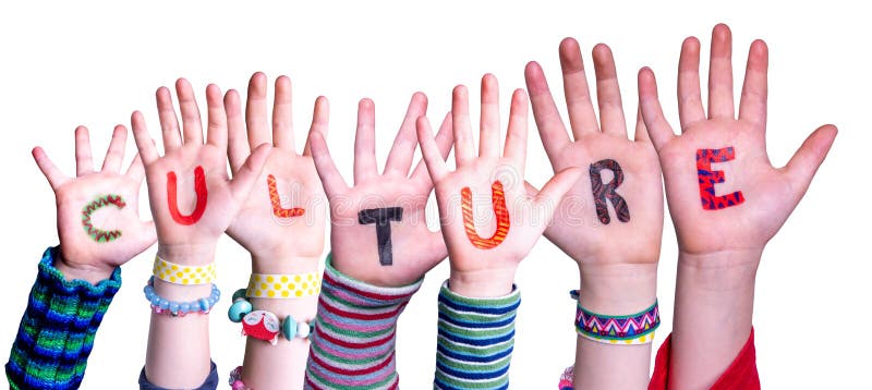 Children Hands Building Word Culture, Isolated Background Stock Photo ... Children Hands Building Word Culture, Isolated Background Stock Photo ...