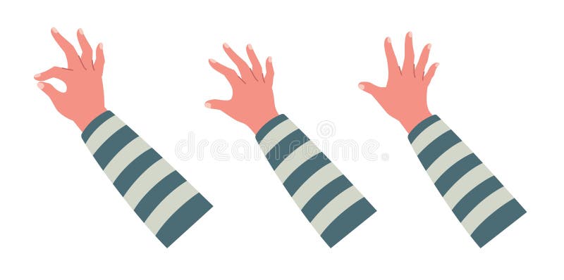 Children Hands Point, Scroll Down or Up on Smartphone or Tablet Flat ...