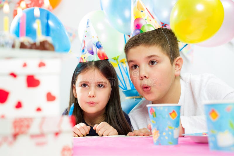 Children Happy Birthday Party Stock Image - Image of friends, party ...