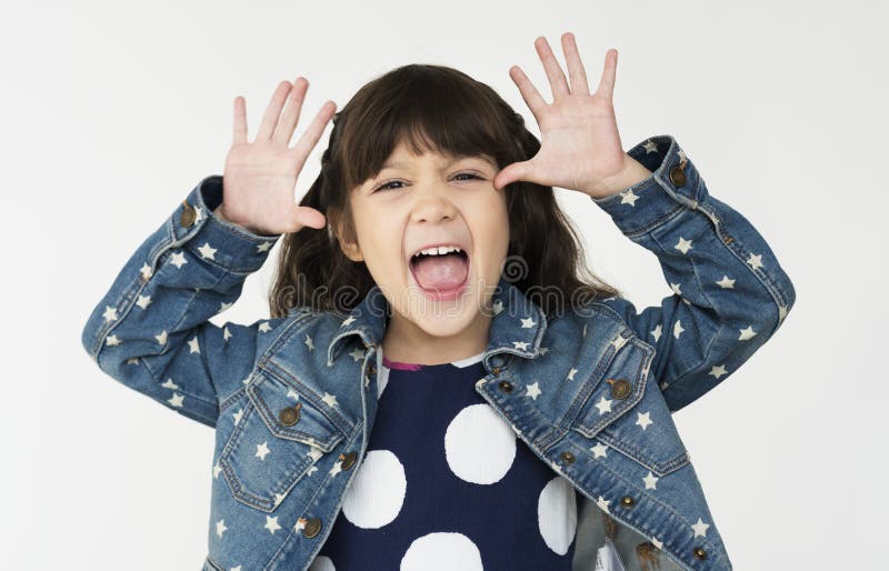 Children Happy Making Faces Portrait Concept Stock Image - Image of ...