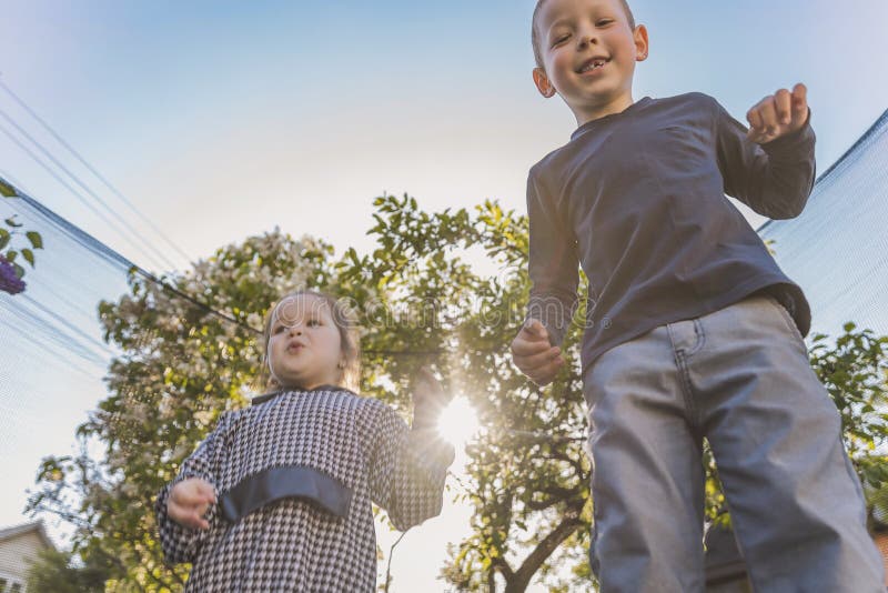 Bottom View Jumping Trampoline Stock Photos - Free & Royalty-Free Stock ...