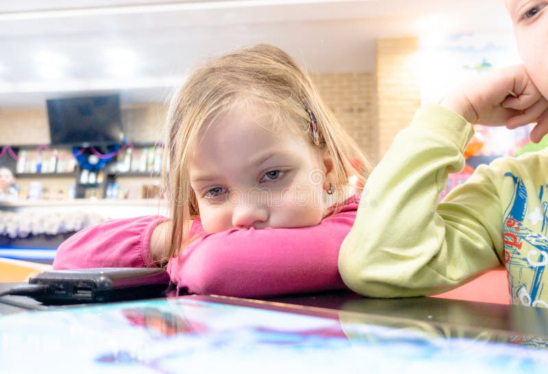 Children Have Fun Using a Tablet Stock Image - Image of digital ...