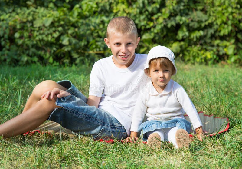 Children have a rest stock photo. Image of happiness - 77507986