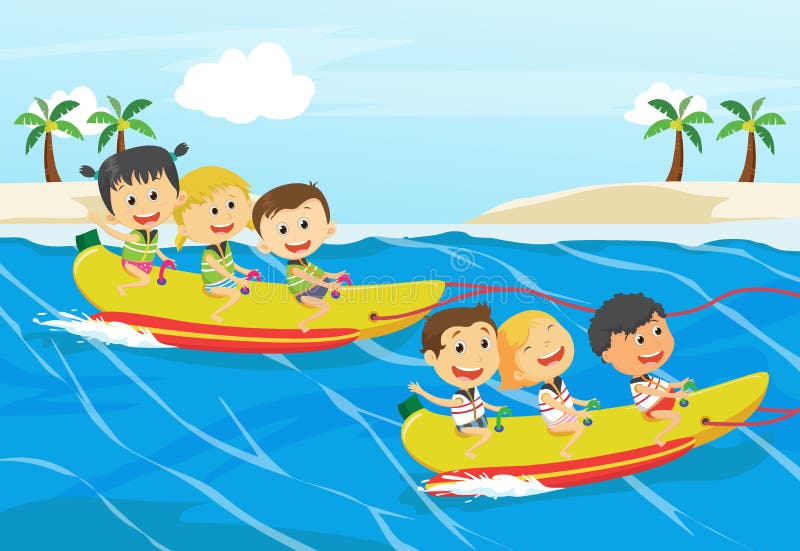 Banana Boat Cartoon Stock Illustrations – 608 Banana Boat Cartoon Stock ...