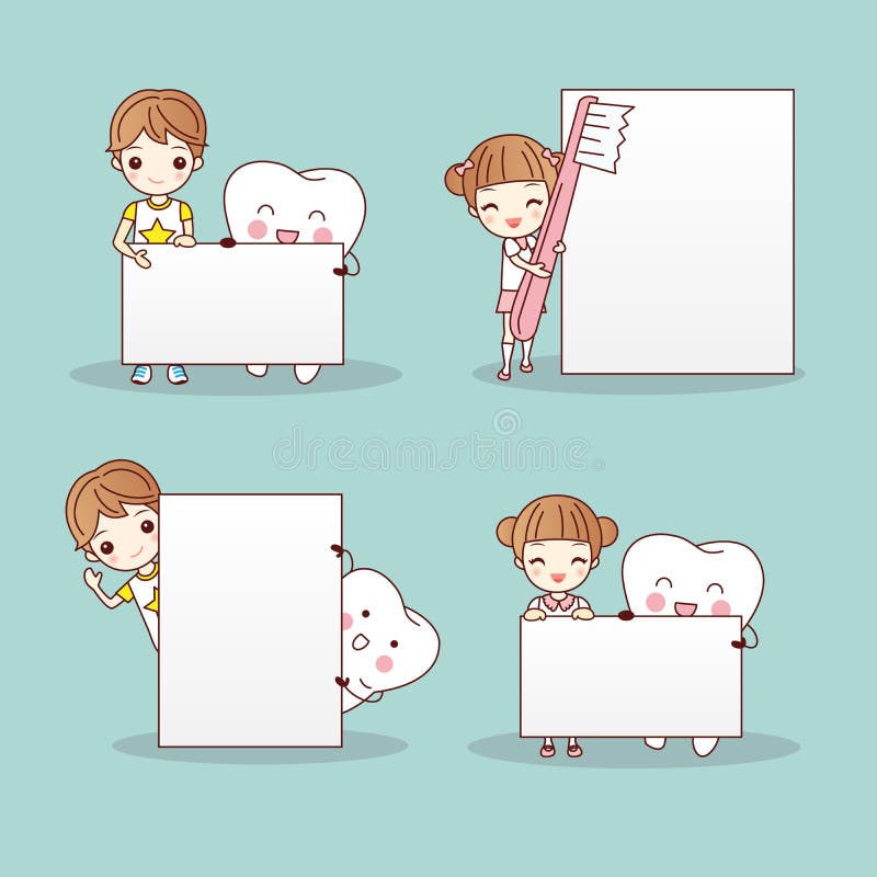 Dentist with Tooth Hold Billboard Stock Vector - Illustration of copy ...