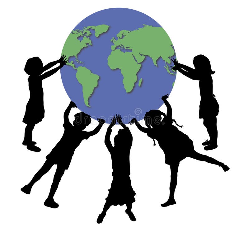 Children Holding Globe Stock Illustrations – 4,465 Children Holding ...