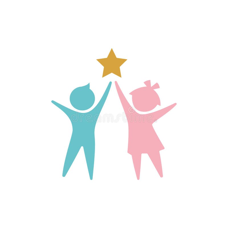 Children Icon Design Template Vector Isolated Illustration Stock ...