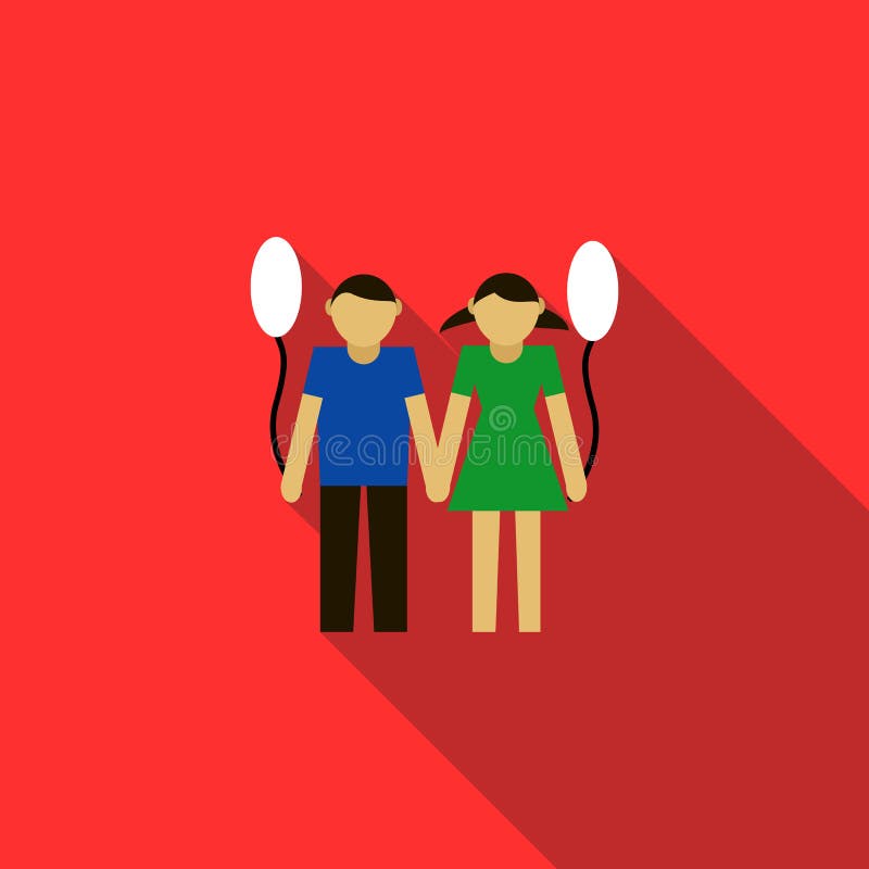 Children Icon in Flat Style Stock Vector - Illustration of children ...