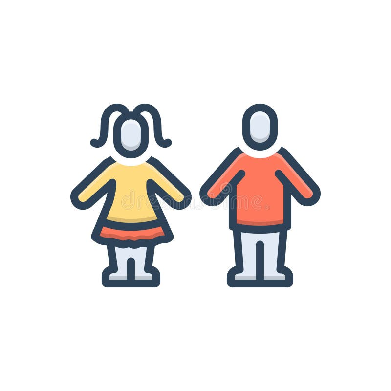 Color Illustration Icon for Children, Progeny and Baby Stock ...