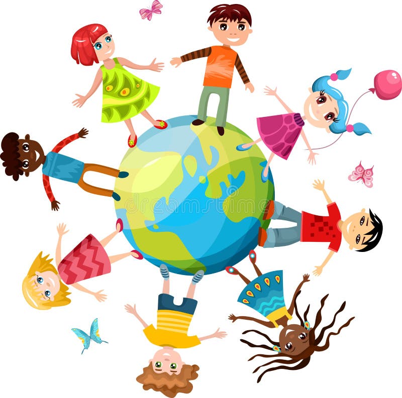 Children of the world stock vector. Illustration of ecology - 15917701