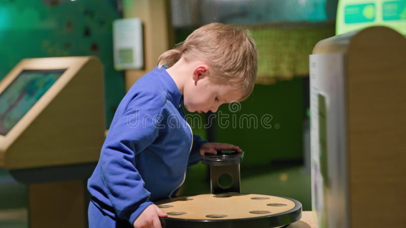 Children Intellectual Development, Curious Male Child Playing on Modern ...