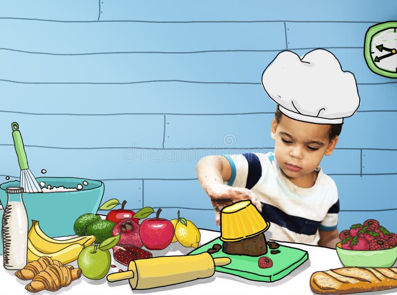 Children Kids Cooking Kitchen Fun Concept Stock Photo - Image of cook ...