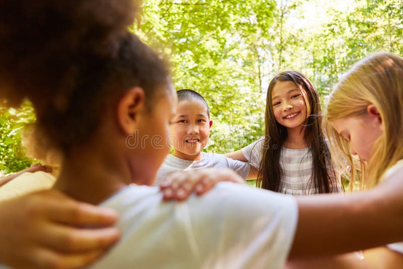 Children in Kindergarten Form a Circle Stock Image - Image of cheerful ...
