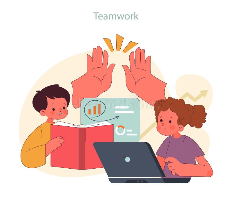 Children Learn. Elementary School Classes Stock Vector - Illustration ...