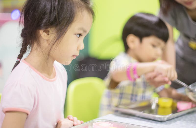 Children are Learning Cooking in Cooking Class Stock Photo - Image of ...