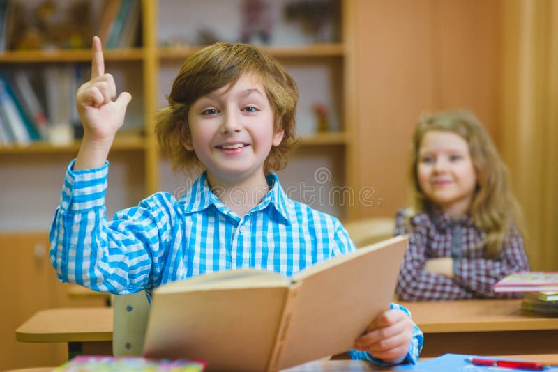 Children Learning and Doing Homework in School Classroom Stock Image ...