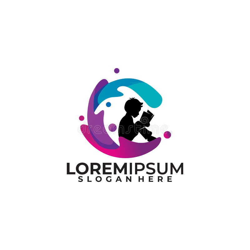 Children Learning Logo Vector Design Template Stock Vector ...