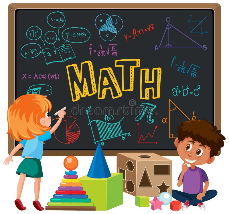 Children Learning Maths Clipart