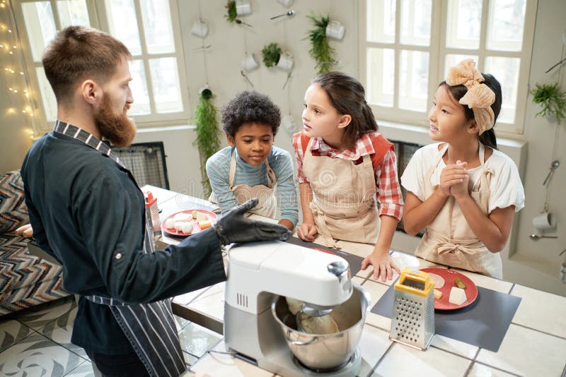 Children Learning To Cook during Lesson Stock Photo - Image of boys ...