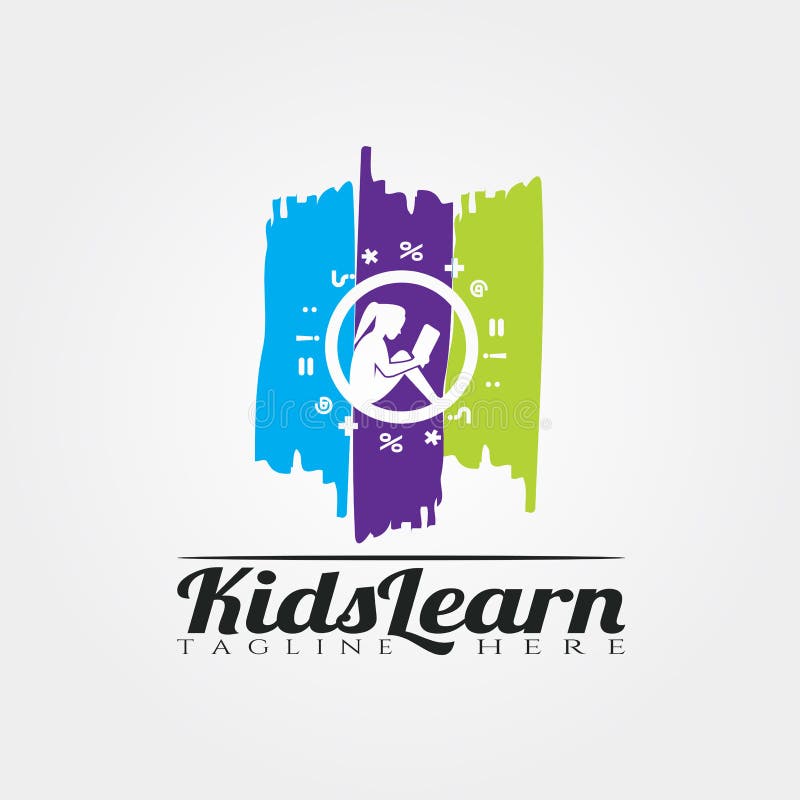 Child Learn Logo Design, Kid Education Icon, Illustration Element ...