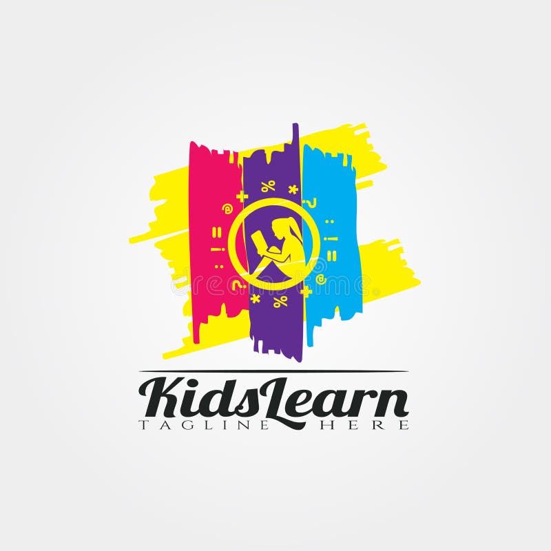 Child Learn Logo Design, Kid Education Icon, Illustration Element ...