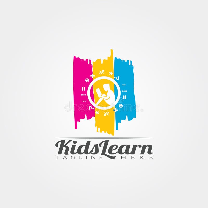 Children Learning Vector Logo Design,kid Learn Stock Vector ...
