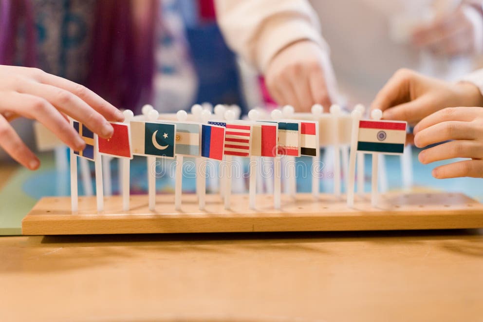 Children Learning about World Flags Stock Image - Image of inclusion ...