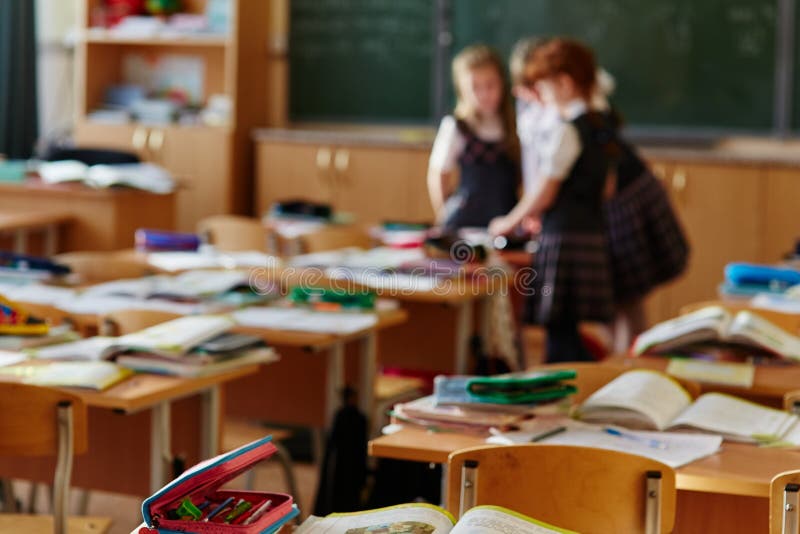 The Children Left Their Satchels and Notebooks on the Tables and Went ...