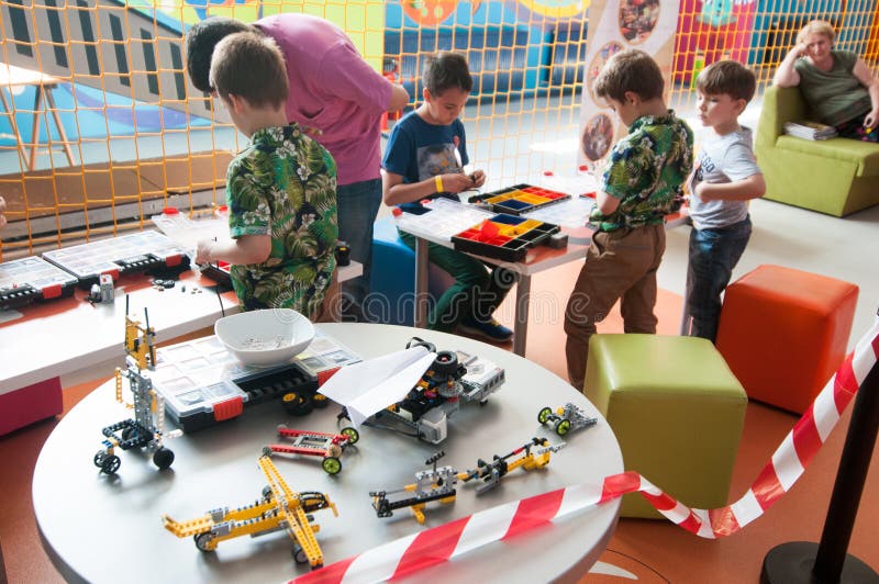 Children at the Lego Robotics Workshop Editorial Stock Photo - Image of constucting, teaching ...