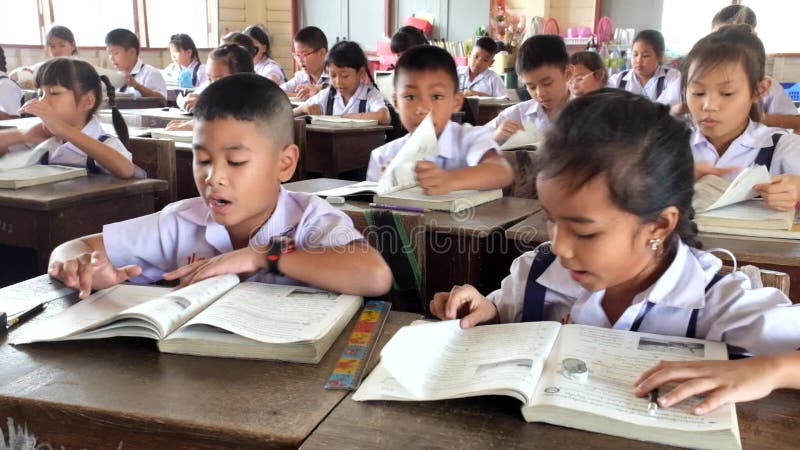 Children in Lesson on the Classroom at Elementary School Stock Video ...