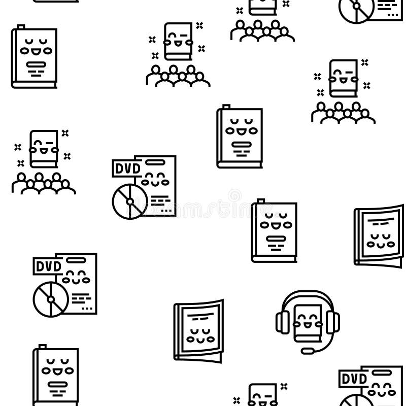 Children Library Read Vector Seamless Pattern Stock Vector ...