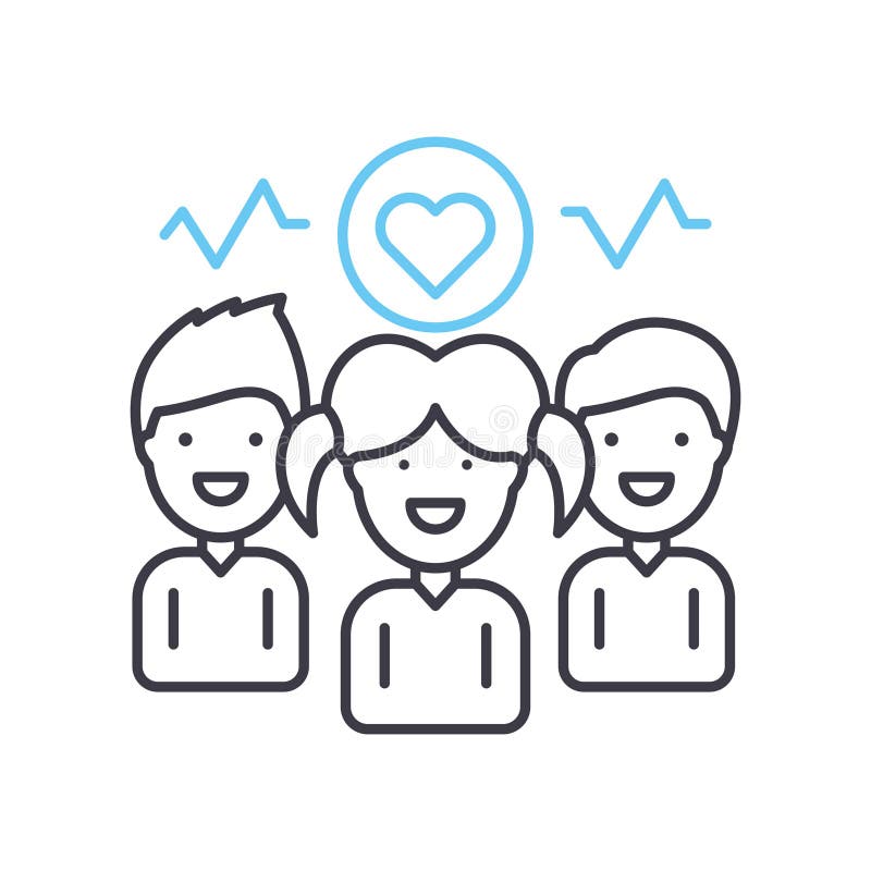 Children Vector Line Icons Set. Kids, Infants, Toddlers, Juveniles ...