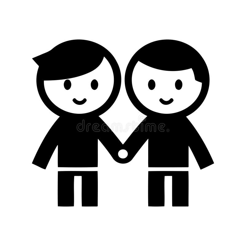 Children Logo, Black and White Simple Illustration Stock Illustration ...