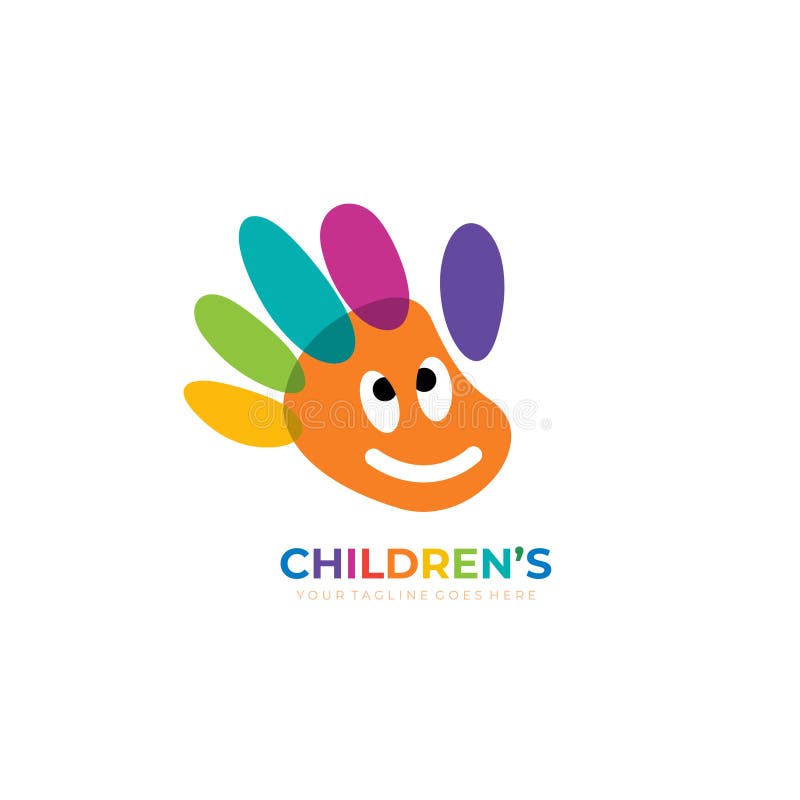 Children Logo with Colorful Design, Kids Icon Stock Vector ...
