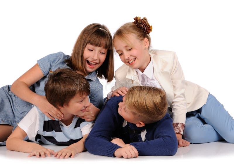 Children Lying on the Floor Stock Image - Image of child, lying: 157073649