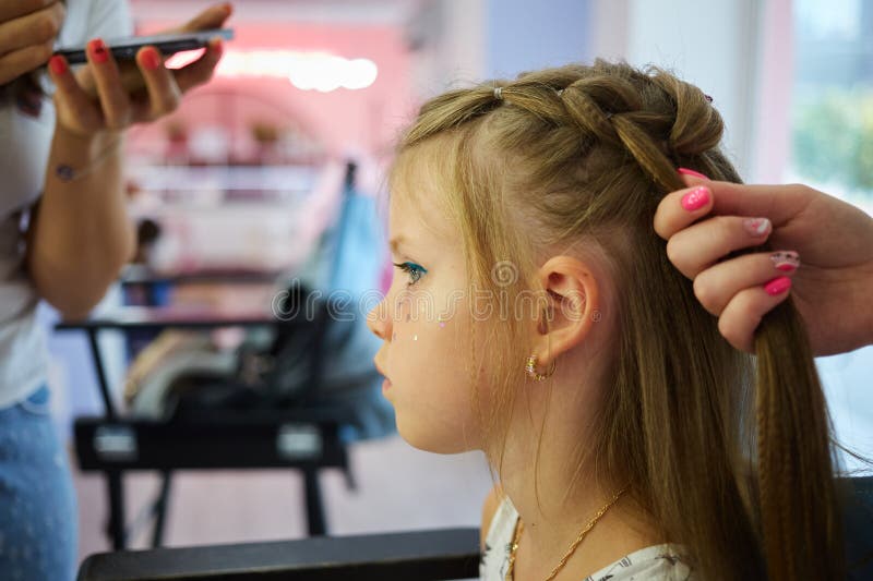 Children Make Up. Glitter Makeup. Sparkles on Cheek. Stock Photo ...