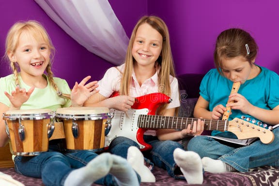 Children making music stock photo. Image of flute, instrument - 18543570