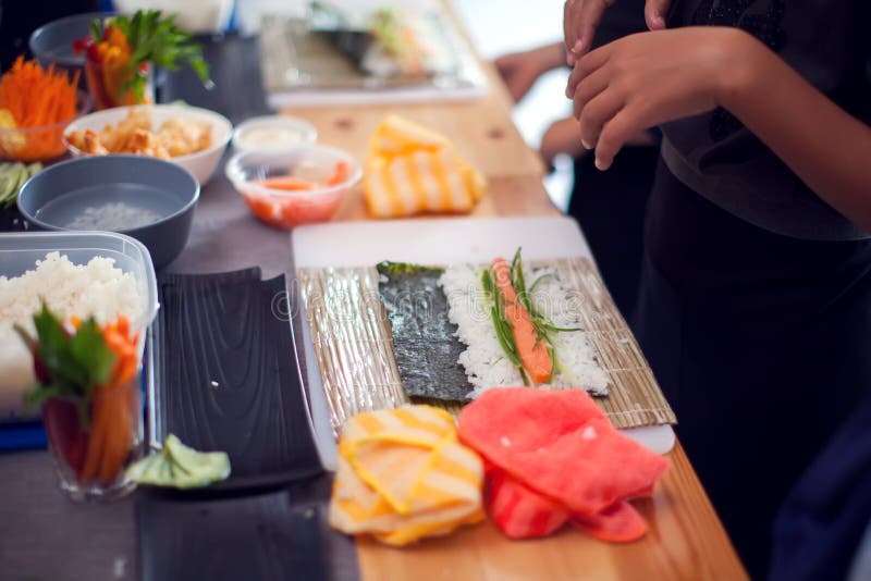 Children Making Sushi at the Master Class. Children, Education and ...