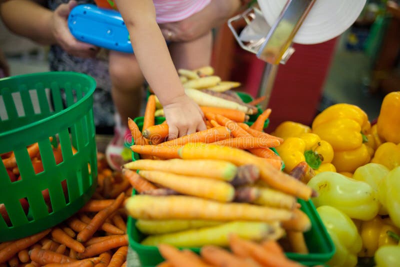 Children on the market stock photo. Image of choice, eating - 52484564