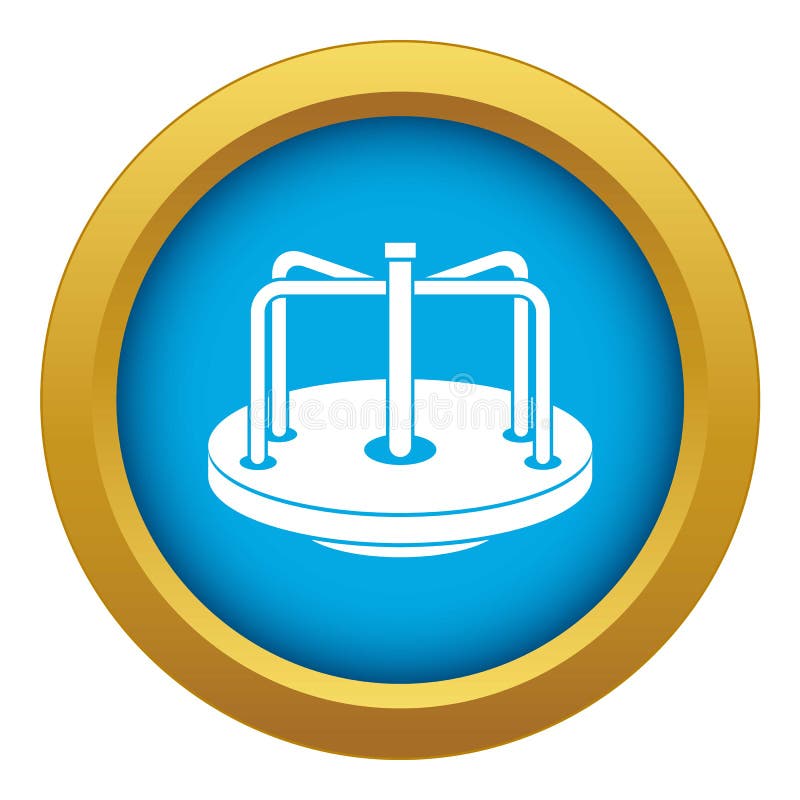Children Merry Go Round Icon White Stock Vector - Illustration of ...