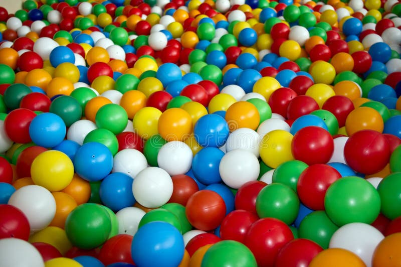Children Multi Colored Balls for Dry Massage Stock Photo - Image of ...