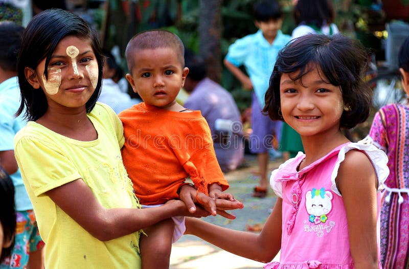 Children in Myanmar slum editorial photography. Image of travel - 87707712
